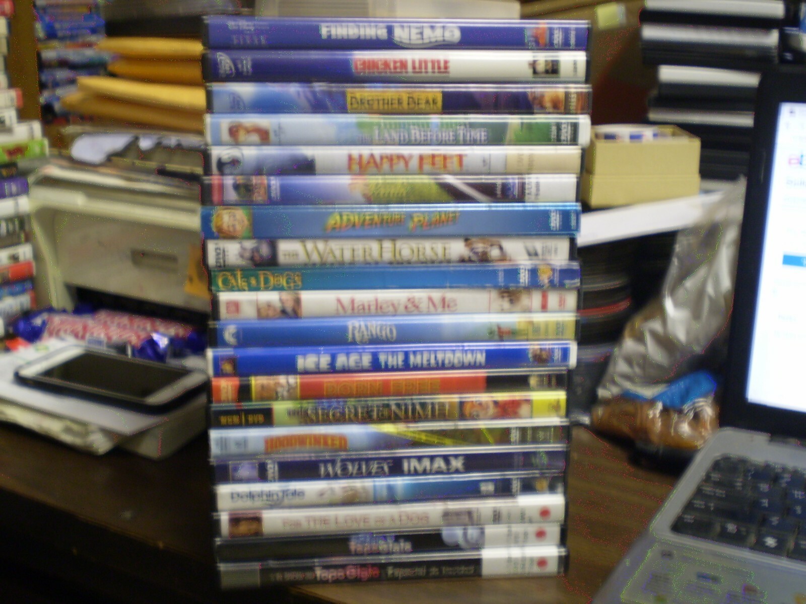 (20) Children's Animal DVD Lot: Disney Finding Nemo Chicken Little Ice ...