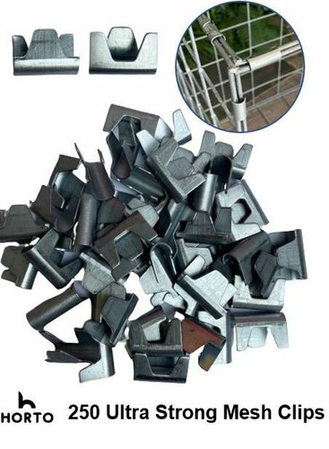 250 Large Wire Mesh Clips - Gabions, Cage making, Mesh Panels *UK MADE ...