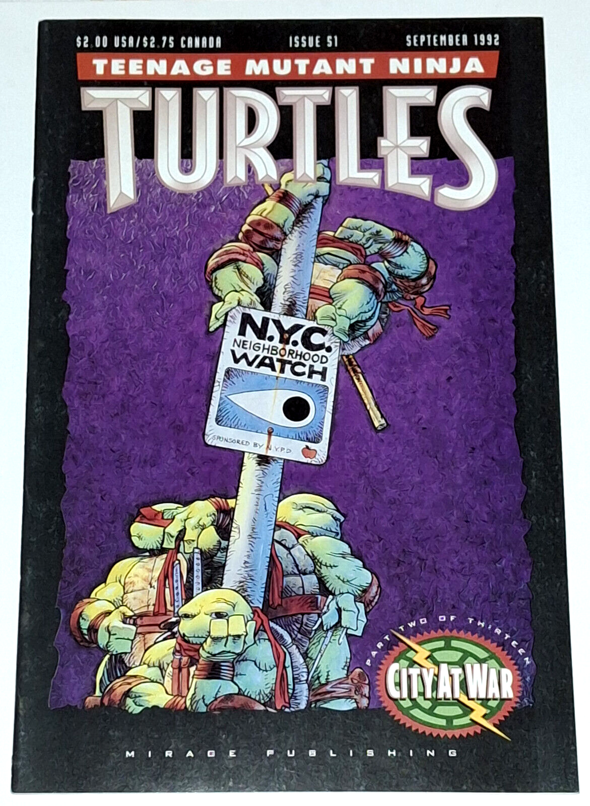 1992 TEENAGE MUTANT NINJA TURTLES #51 VF- MIRAGE TMNT 1ST PRINT GABRIELLE COMIC | eBay