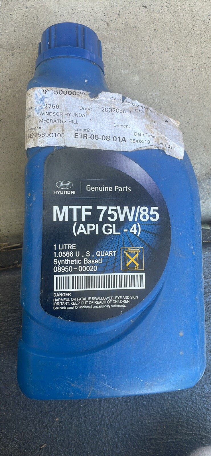 Hyundai mtf 75w/85 transmission oil 1L Freepost marprkgar | eBay