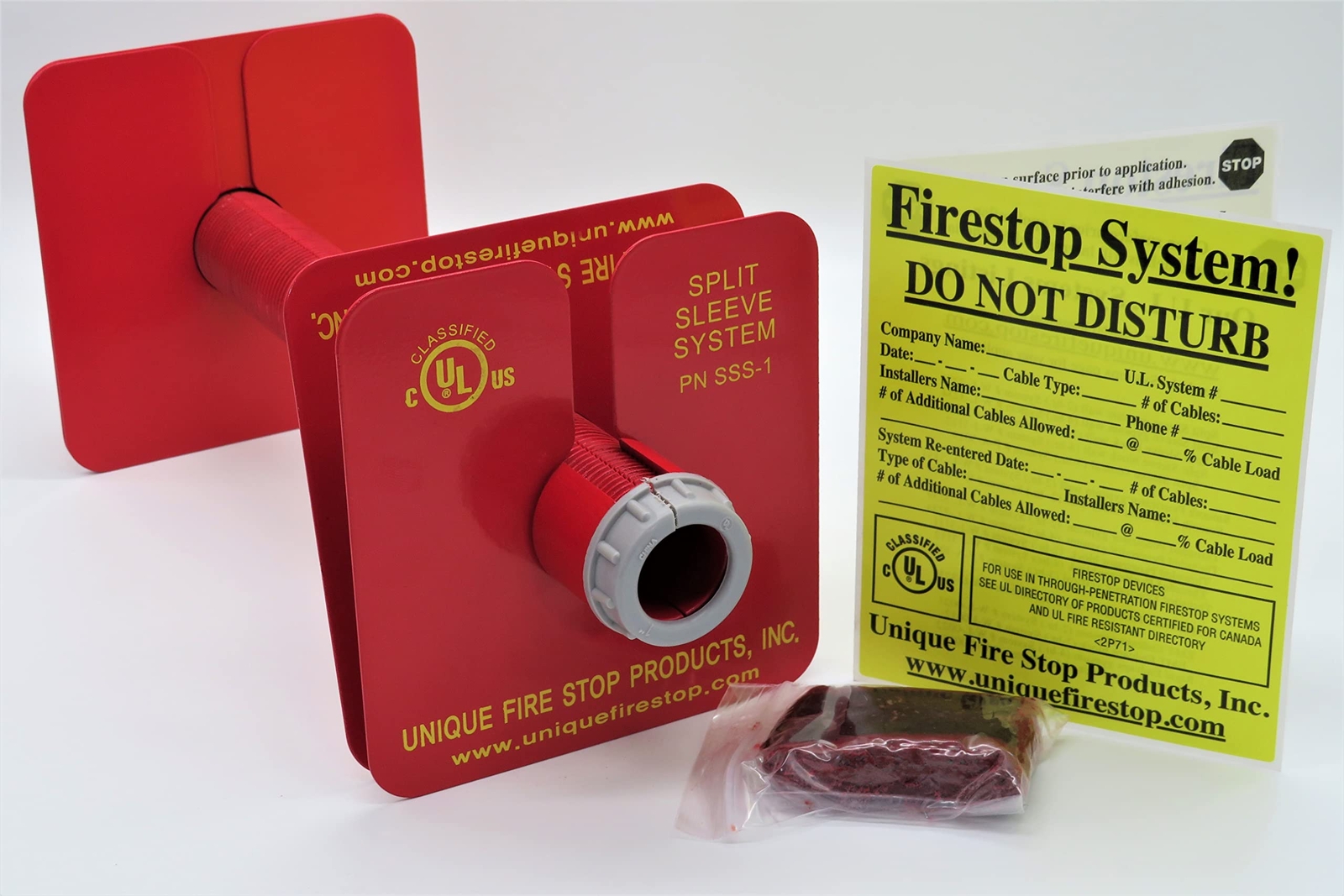 Unique Fire Stop Products- SSS-1 Split Sleeve Firestop System- UL ...