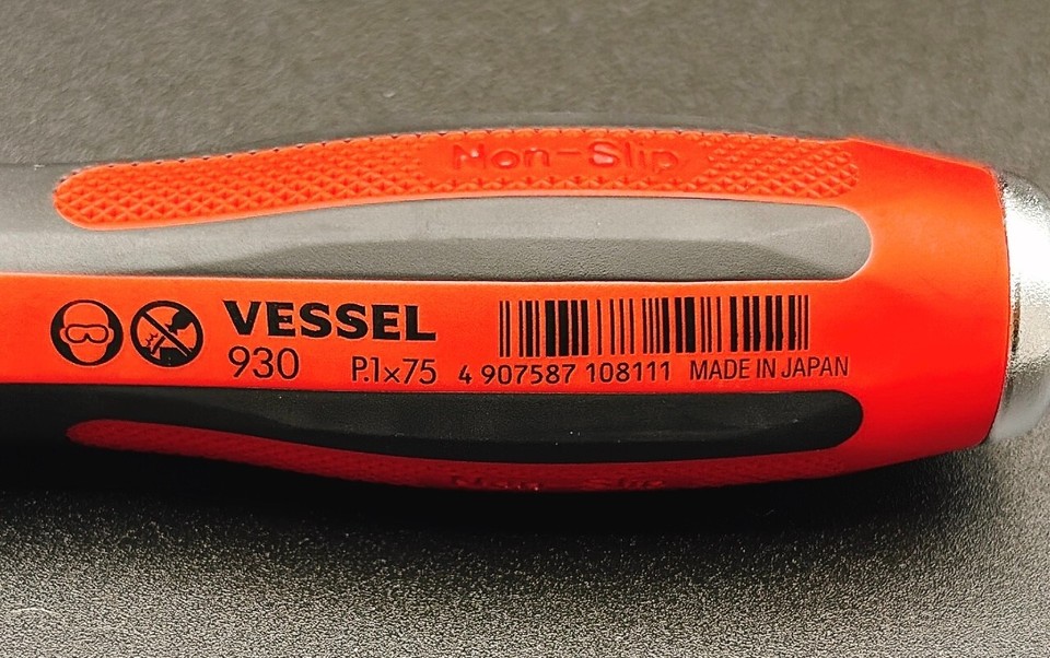 Vessel Megadora 930 JIS Tang-Thru Screwdriver Phillips head Set From ...