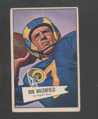 1952 Bowman Large Football Card #137 Bob Waterfield-Los Angeles Rams Vg ...