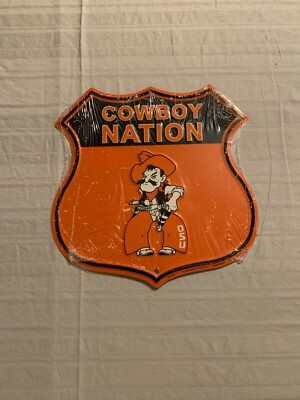 Oklahoma State Cowboys NCAA Metal Route Road Sign 11" x 11" Hangtime ...