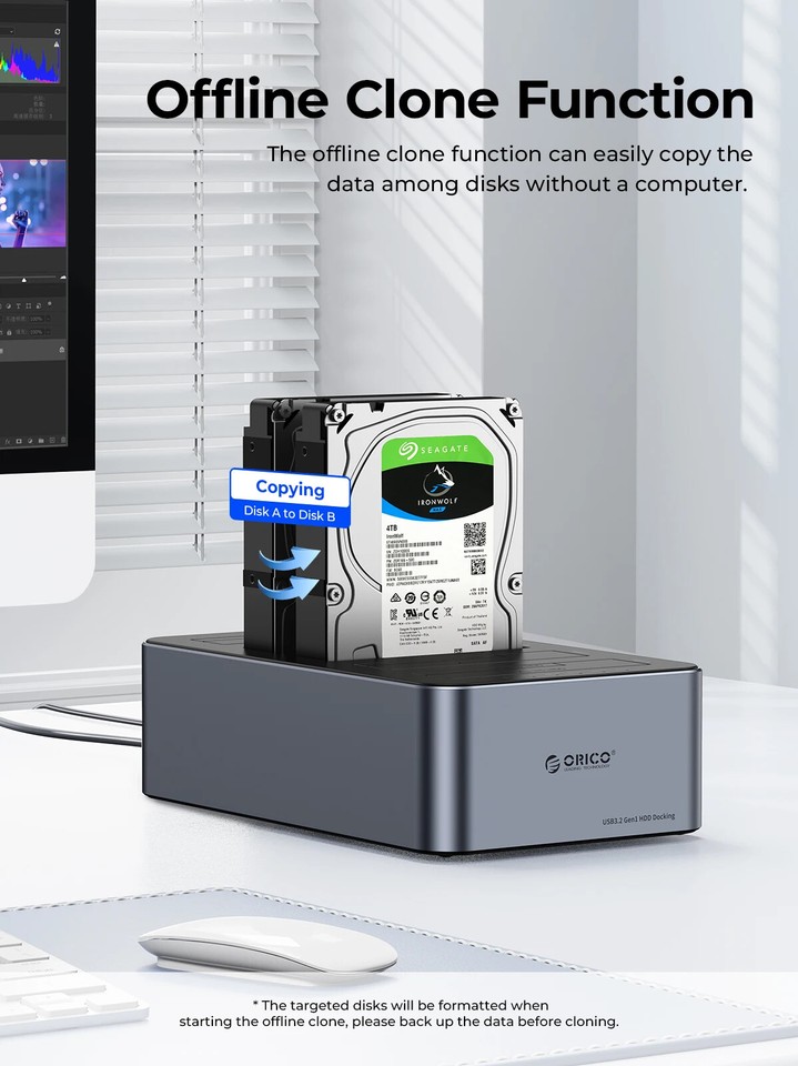 ORICO 5 Bay Hard Drive Cloner/Duplicate USB 3.0 Hard Drive Docking ...
