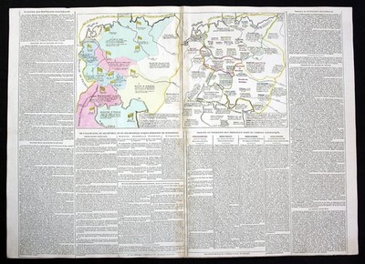 1803 Germany Card Map Copperplate Engraving Antique Print Le Sage | eBay