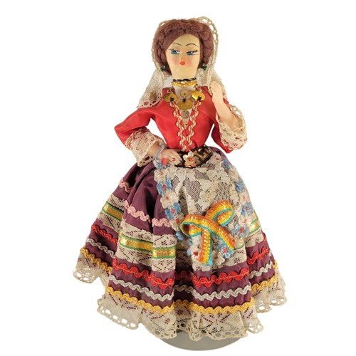 Vintage Spanish Flamenco Gypsy Cloth Doll 8" Lace Traditional Dress ...