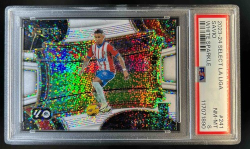 2023 Select La Liga Savio White Sparkle Prizm SSP Field Level RC #241 ...