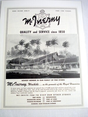 1958 Hawaii Stores Ad McInerny Ltd., Waikiki | eBay