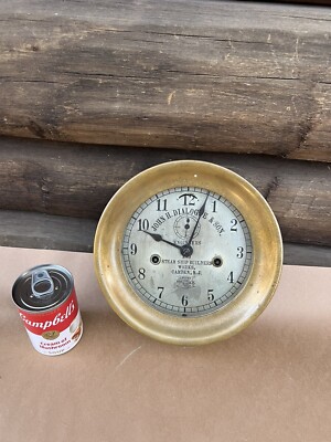 1880’s CROSBY STEAM GAGE & VALVE CO. STEAM SHIP CLOCK RARE!!! 8 1/4 ...