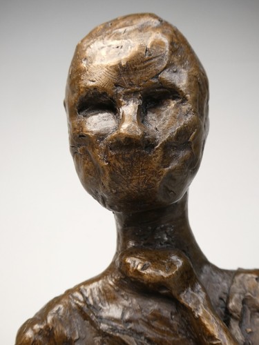 Mid C Brutalist Bronzed Resin Female Sculpture. Style of Reg Butler ...