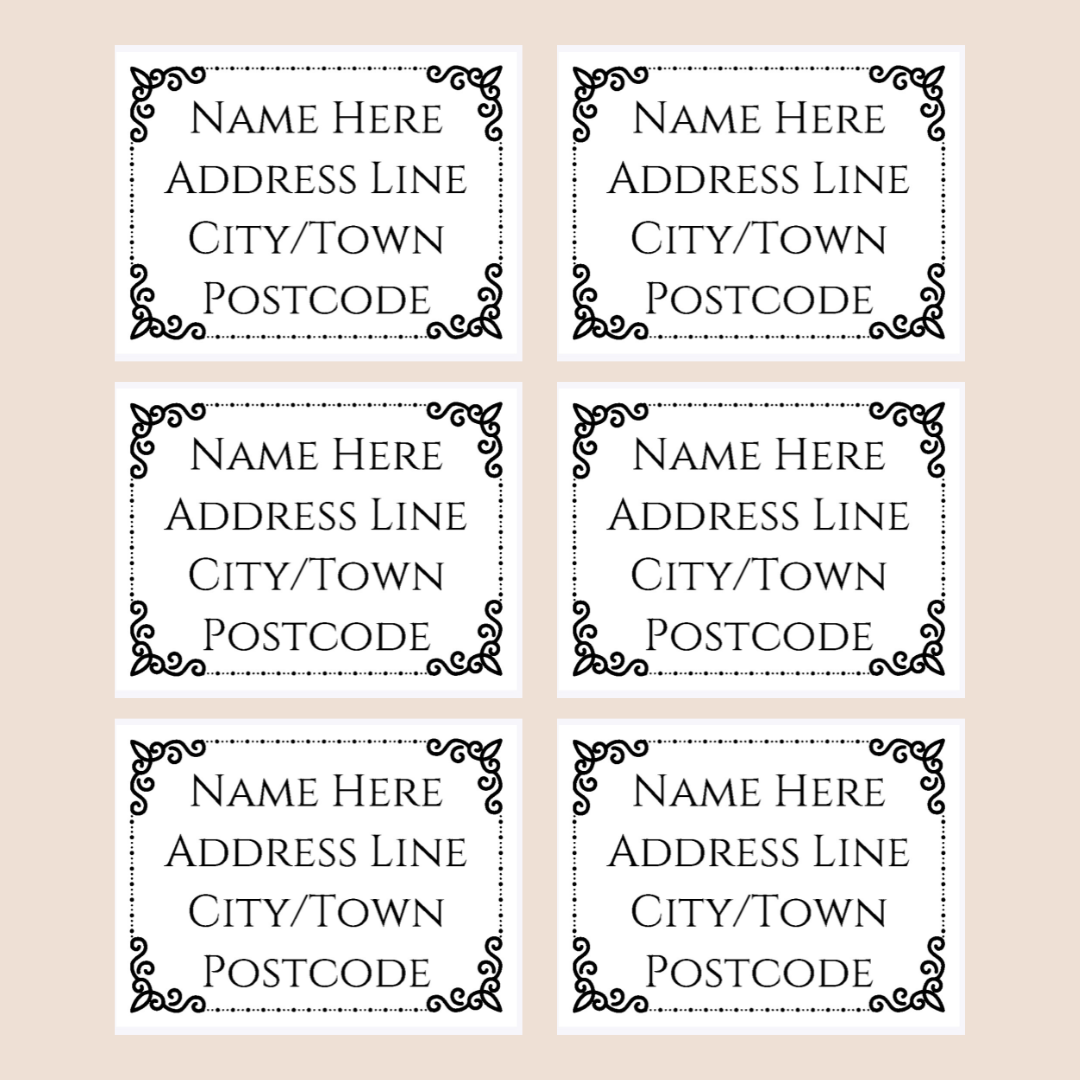 Personalised Self Adhesive Name Return Address Sticky Labels Stickers ...