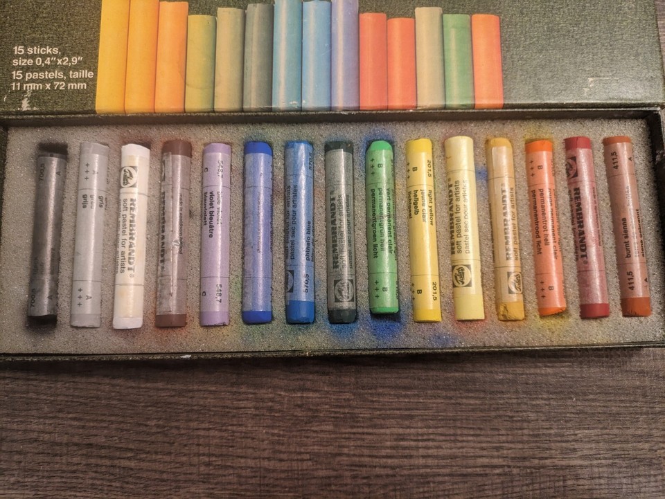 Vintage Talens Rembrandt Soft Pastels 15 Sticks Gently Used | eBay
