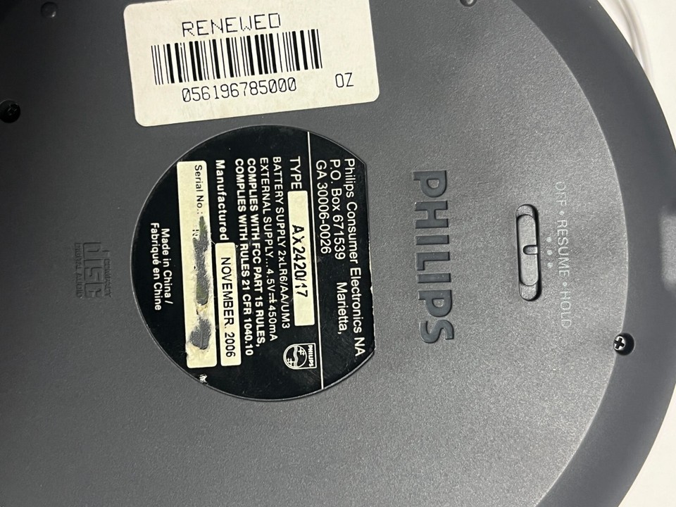 Philips Portable CD Walkman 45 Sec. ESP Discman will random design . | eBay