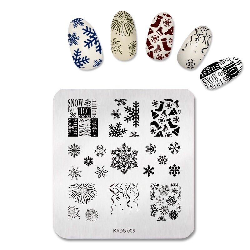 KADS Stamping Plates Flower Nail Art Stamping Template Image Manicure ...