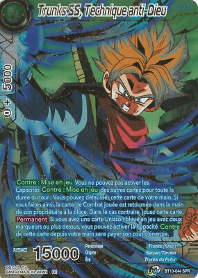 🌹 Carte Dragon Ball Super Card Trunks SS, Technique Anti-Dieu BT10-044 ...