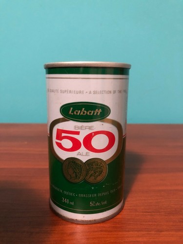 Old Vintage "LABATT 50" (ALE STYLE) S/S Empty Beer Can Montreal, Co ...