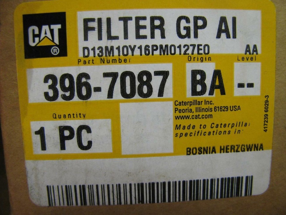 Caterpillar 396-7087 Cab AIr Filter Element CAT | eBay