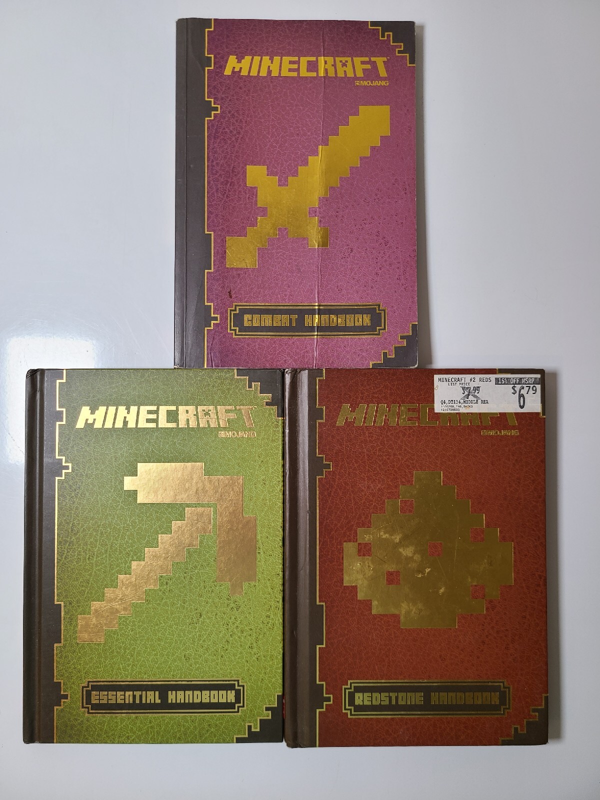 Minecraft Handbooks Lot: Essential, Redstone & Combat Handbooks Set of ...