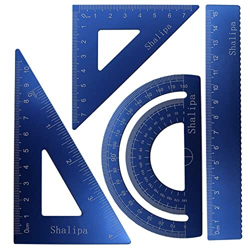 Shalipa Triangle Ruler Four-Piece Set Aluminum Alloy Geometric ...