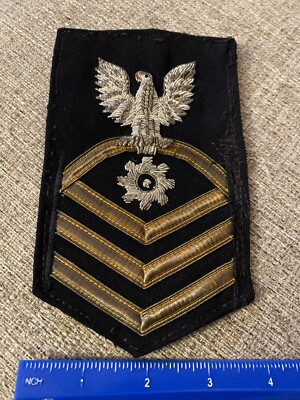 Bullion Chief Petty Officer Engineman Rate Patch US Navy Black USN ...