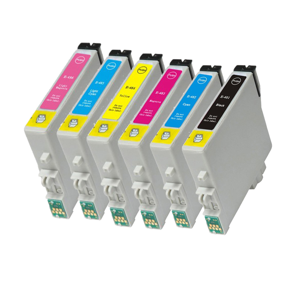 6 Ink Cartridge For Epson Stylus Photo R200 R220 R300 R300M R320 R330 ...