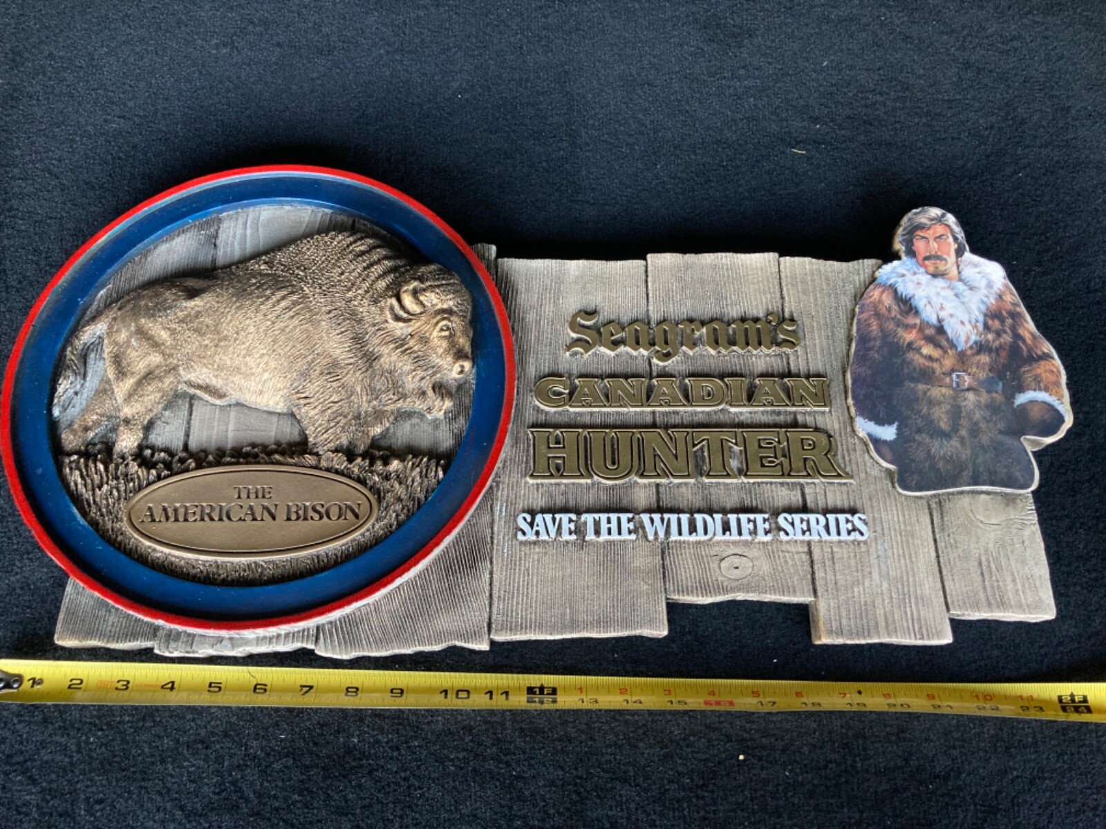 Seagram's Canadian Hunter Save the Wilderness American Bison Sign | eBay