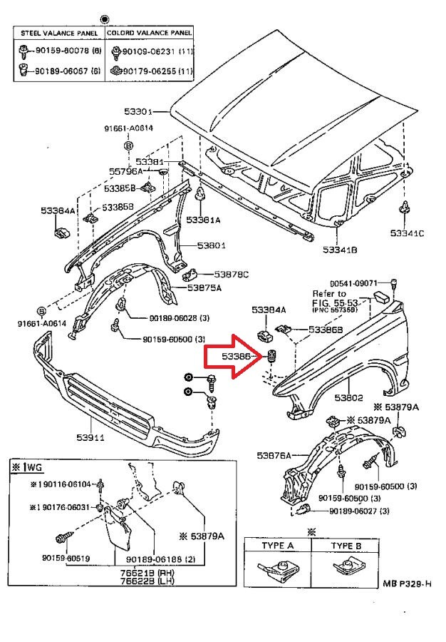 84 - 95 TOYOTA 4RUNNER FRONT HOOD BUMPER CUSHION RUBBER SUPPORT OEM QTY ...