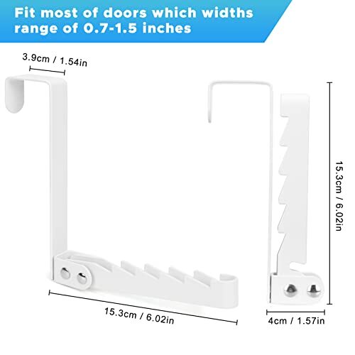 FYY Over The Door Hooks Hanger Collapsible Folding Over The Door White ...