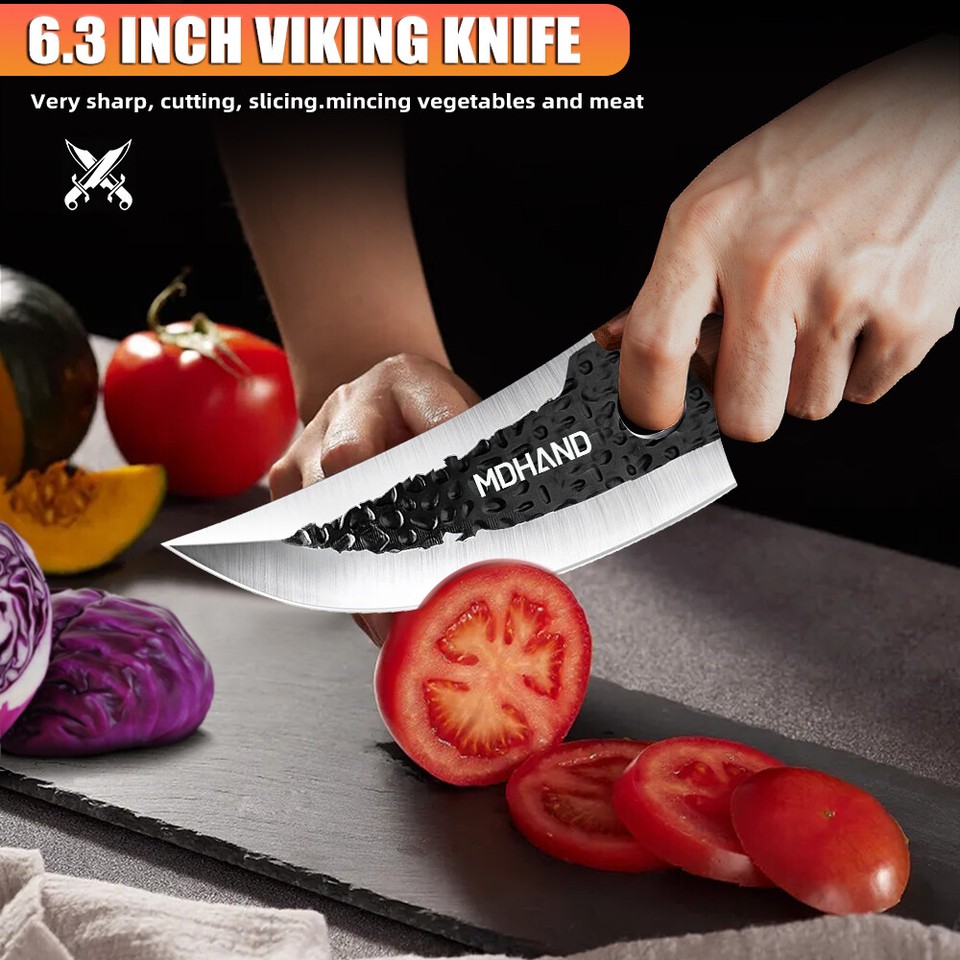 Butcher Knife Set 4Pcs Chef Knife Set Hand Forged Chef Knife Meat ...