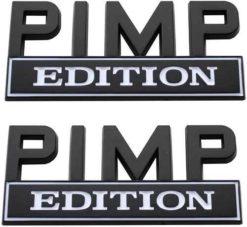 2x 3D PIMP EDITION Emblem Decal Badges Stickers Fits For Car Truck ...