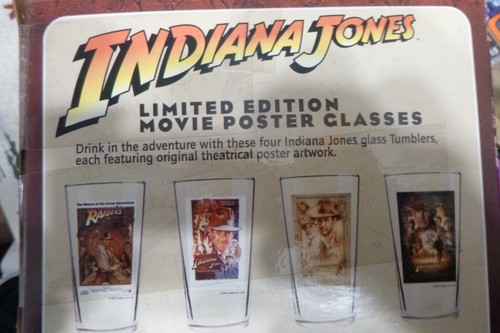 'NEW' 4 Indiana Jones Limited Edition Movie Poster Tumbler Drinking ...
