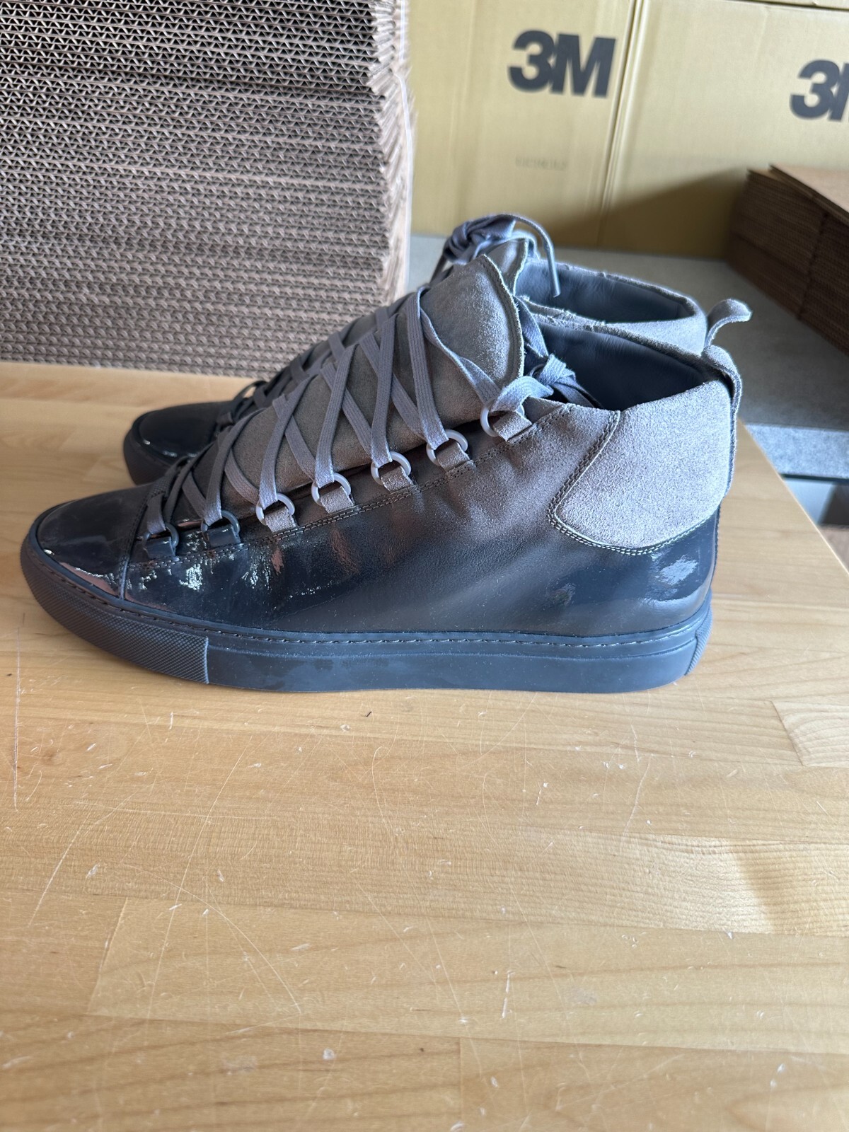 Pre-Owned Balenciaga Arena High 'Grey Gradient' 37339… - Gem