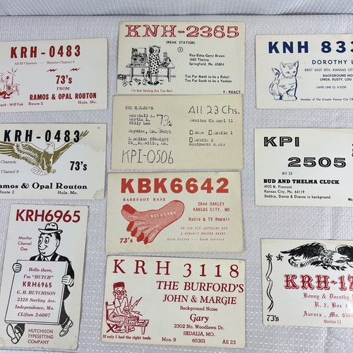 Vintage Radio Cards Amateur Radio QSL Cards Lot Missouri QSL Radio ...