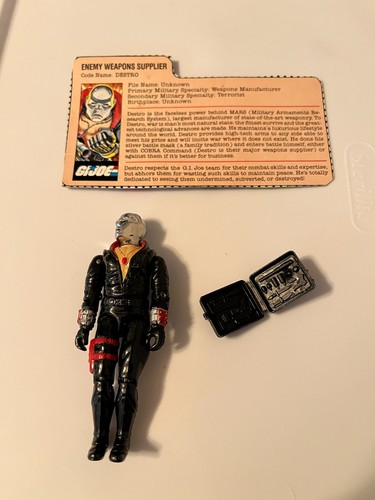 VINTAGE 1983 GI JOE Original DESTRO Figure w/ Bag + File Card | eBay ...