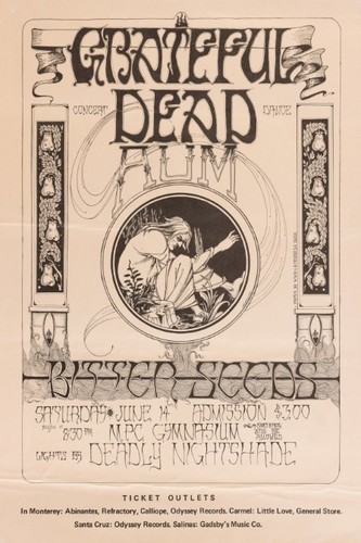 Grateful Dead Monterey College CA June 14 1969 Concert Poster Reprint ...
