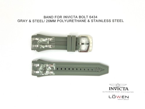 Authentic Invicta Bolt 6434 Gray Polyurethane & Stainless Steel 26mm ...