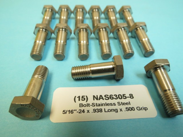 5/16”-24 x .938” Long Stainless Steel NAS6305-8 Aircraft Aerospace ...