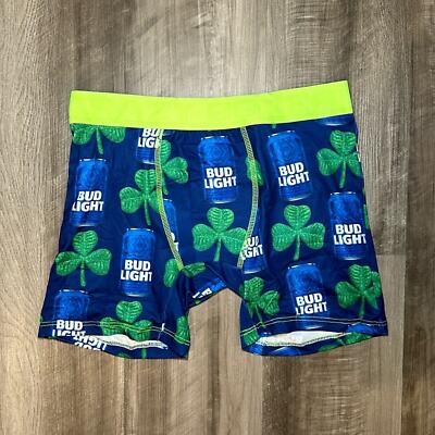Bud Light Shamrock Boxer Brief - Small | eBay
