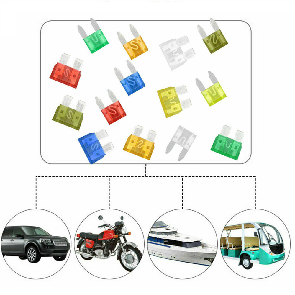 220x Assorted Mini Fuse Blade Fuses Set Auto Car Truck Assortment Kits ...