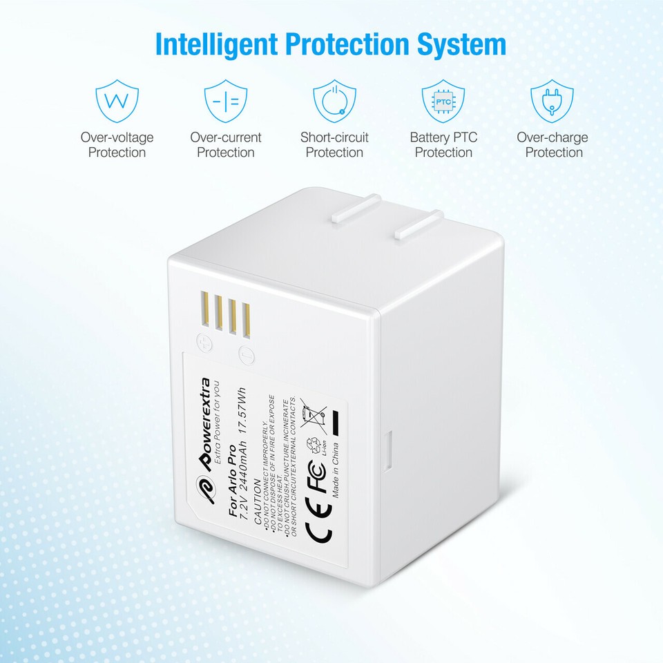 For Arlo Pro/Arlo Pro2/Arlo Go Powerextra Rechargeable Battery+Quick ...