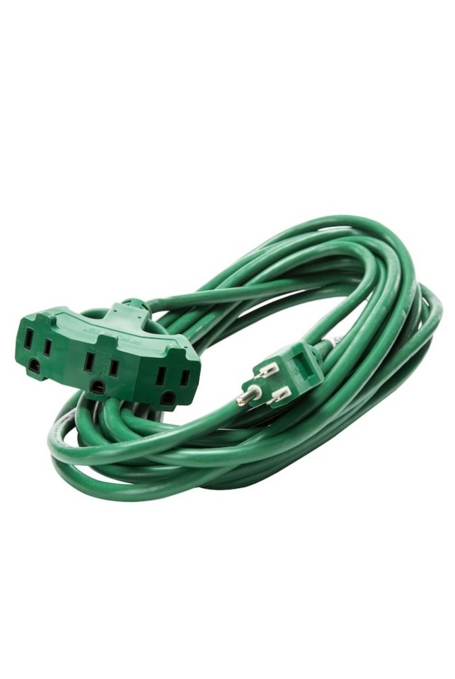 25' Foot Triple Tap 3 Prong Outdoor Extension Cord 3 way split | eBay