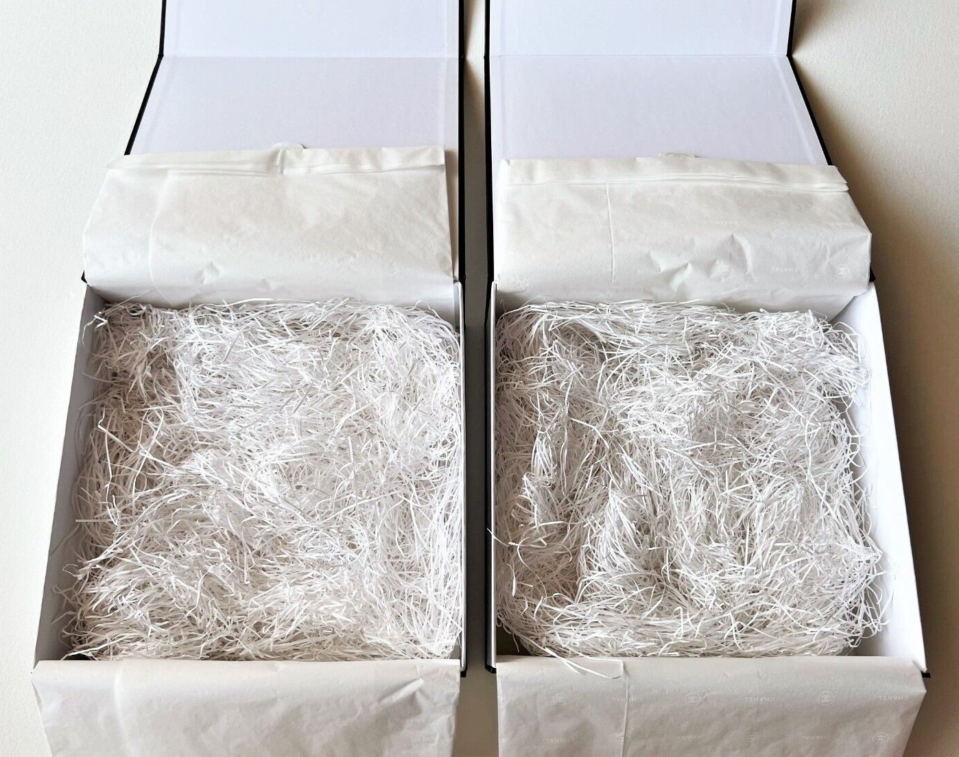 Authentic CHANEL (2) Medium White Gift Boxes (8" X 7 3/4 " X 2 3/4") | eBay