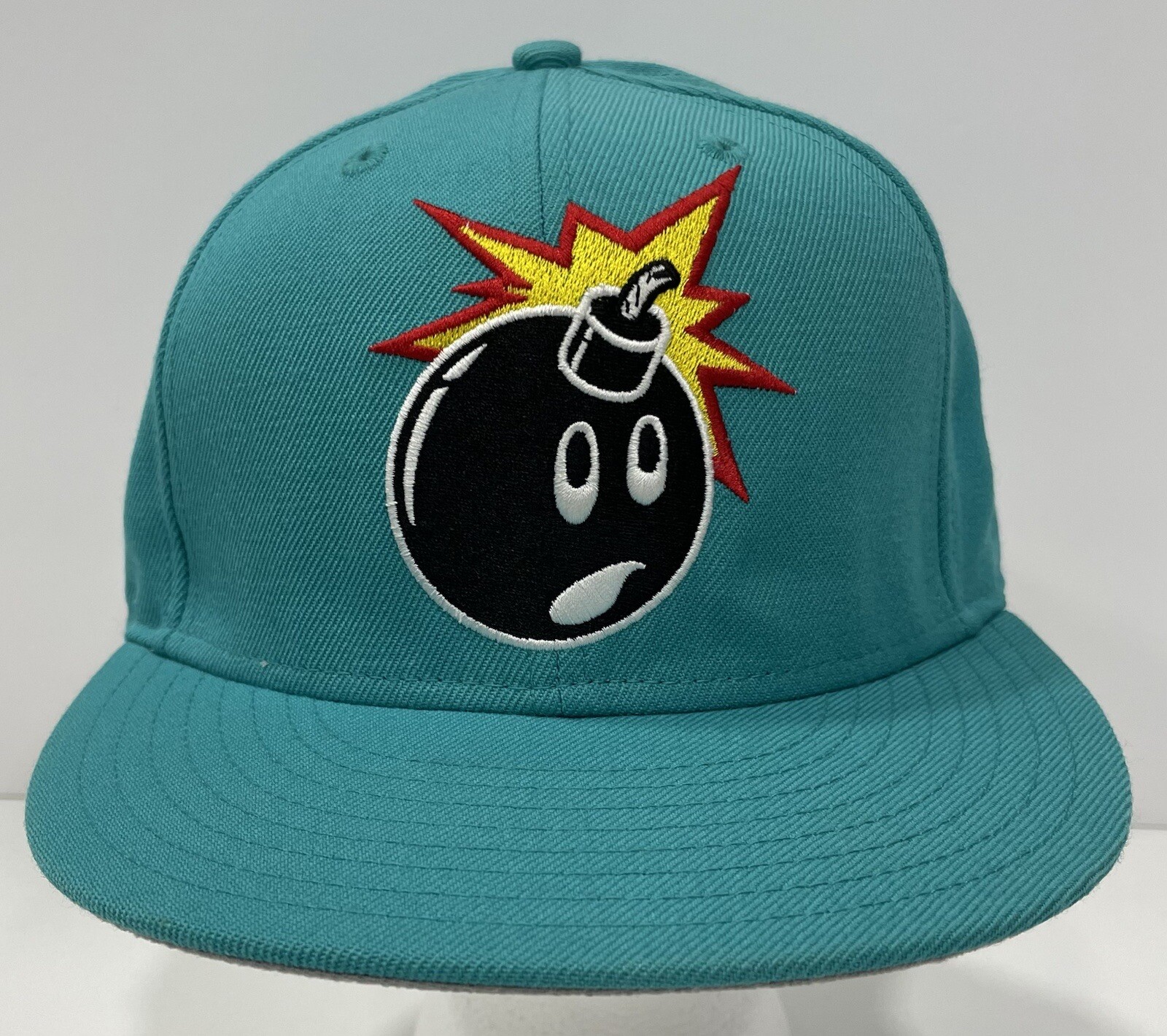 The Hundreds Adam Bomb New Era 59fifty Fitted Hat Size 7 1/8 Teal Rare ...