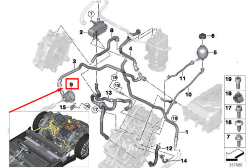 NEW BMW I3 I01 AUXILIARY WATER PUMP 8679882 11518679882 ORIGINAL NO ...