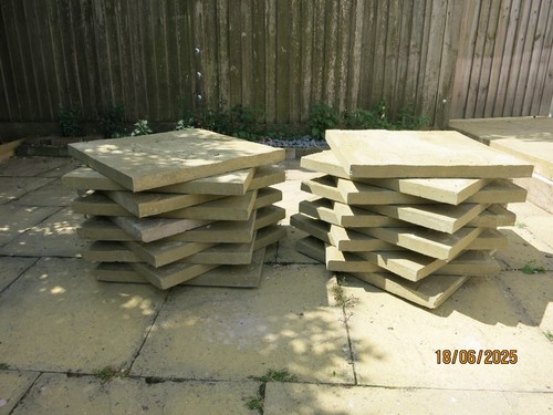 Marshalls Pendle buff riven paving slabs | eBay UK