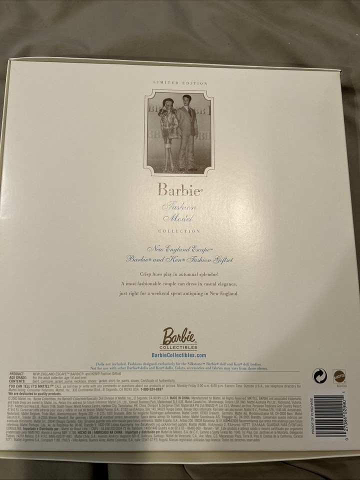 2003 Barbie New England Escape Reproduction Outfits | eBay