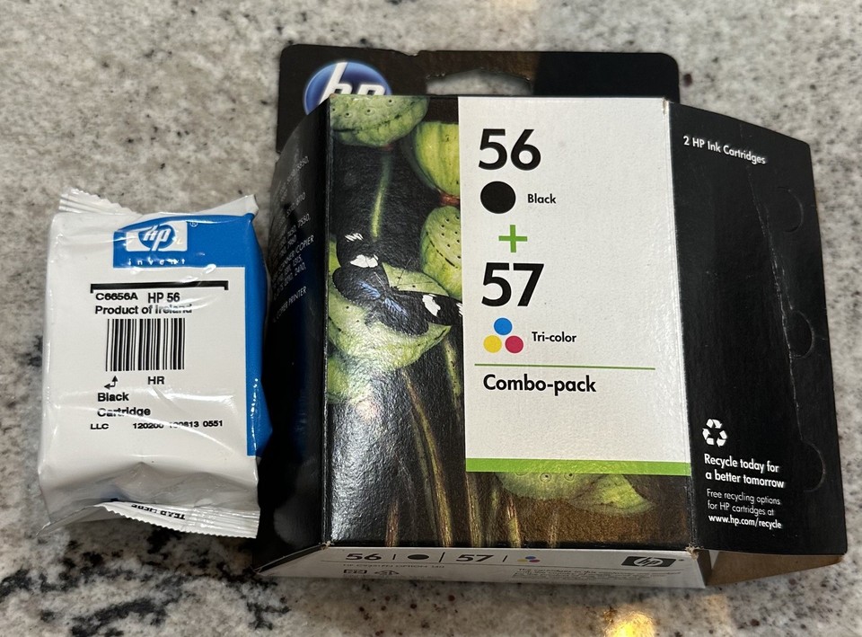 HP 56 Ink Cartridge for DeskJet 450 5150 5550 5650 EXP 8/2012 BLACK INK ...