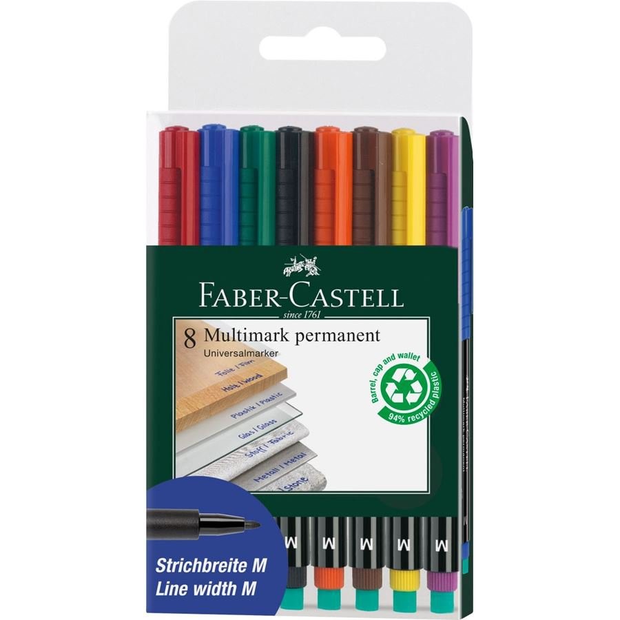 Faber-Castell Marker Multimark Permanent Medium Line Width Assorted ...