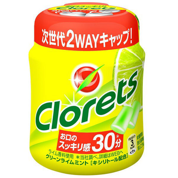 Clorets Chewing Gum lime mint renewal 2 ways cap bottle 140g tablet ...